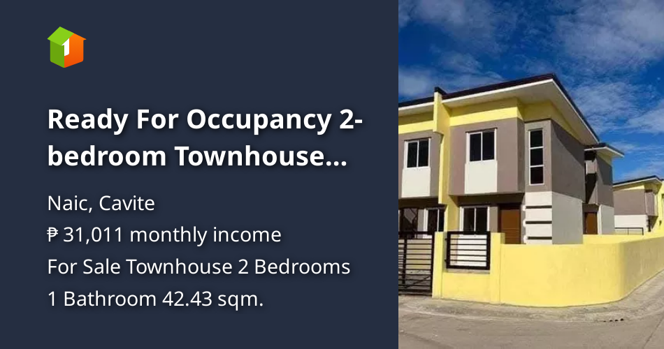 Ready For Occupancy 2-bedroom Townhouse For Sale in Naic Cavite [Houses ...