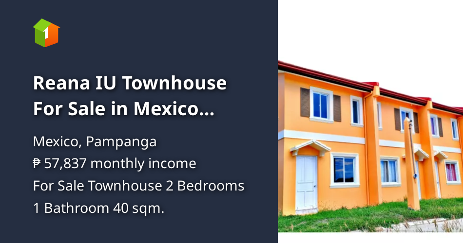 Reana IU Townhouse For Sale in Mexico Pampanga [Houses and Lots 🏘️ ...