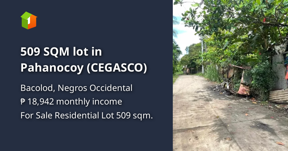 509 SQM lot in Pahanocoy (CEGASCO) [Lots 🚜] (January 2025) in Bacolod ...