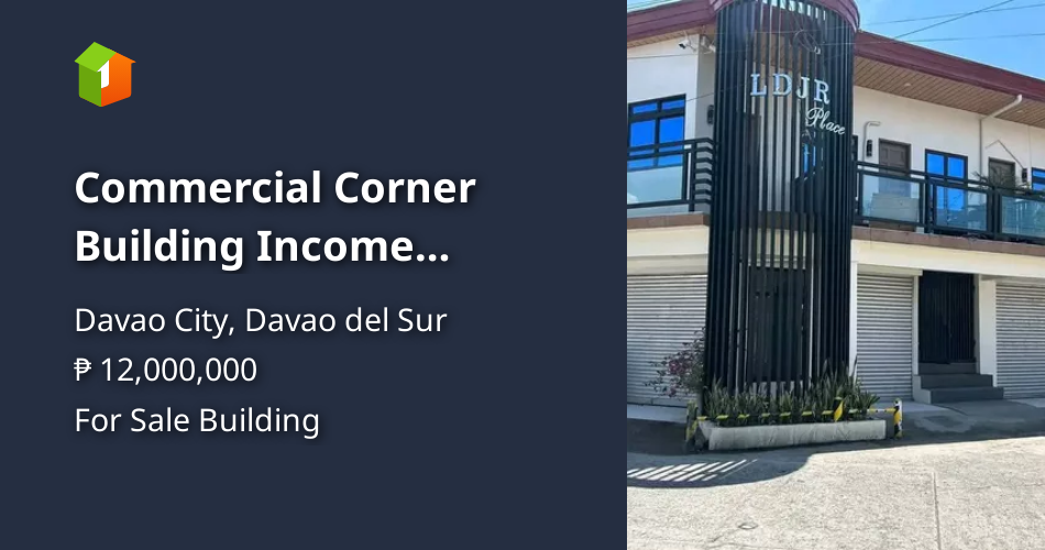 Commercial Corner Building Income generating Davao city [Commercial ...