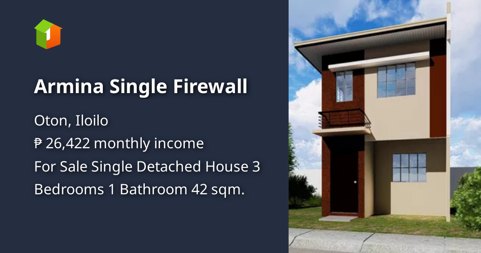 Armina Single Firewall [Houses and Lots 🏘️] (May 2023) in Oton, Iloilo ...
