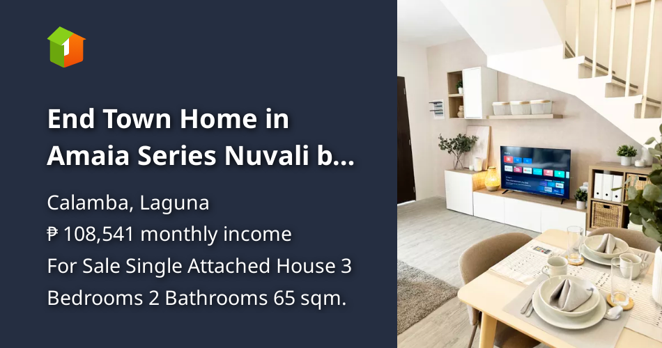 End Town Home in Amaia Series Nuvali by Avida Land [Houses and Lots 🏘️ ...