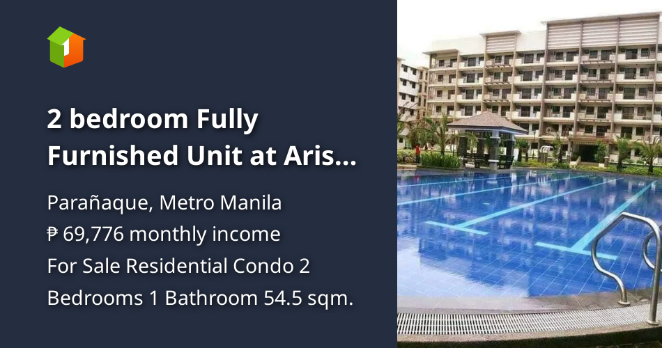 2 bedroom Fully Furnished Unit at Arista Place Paranaque Metro Manila ...