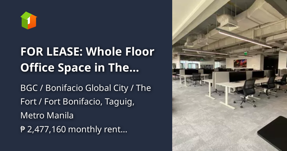 FOR LEASE: Whole Floor Office Space in The Finance Centre BGC ...