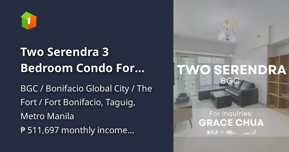 Two Serendra 3 Bedroom Condo For Sale BGC Taguig [Condos 🏙️] (July 2024) in BGC / Bonifacio ...