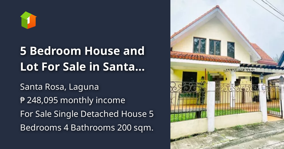 5 Bedroom House and Lot For Sale in Santa Rosa Estates 1 Santa Rosa ...