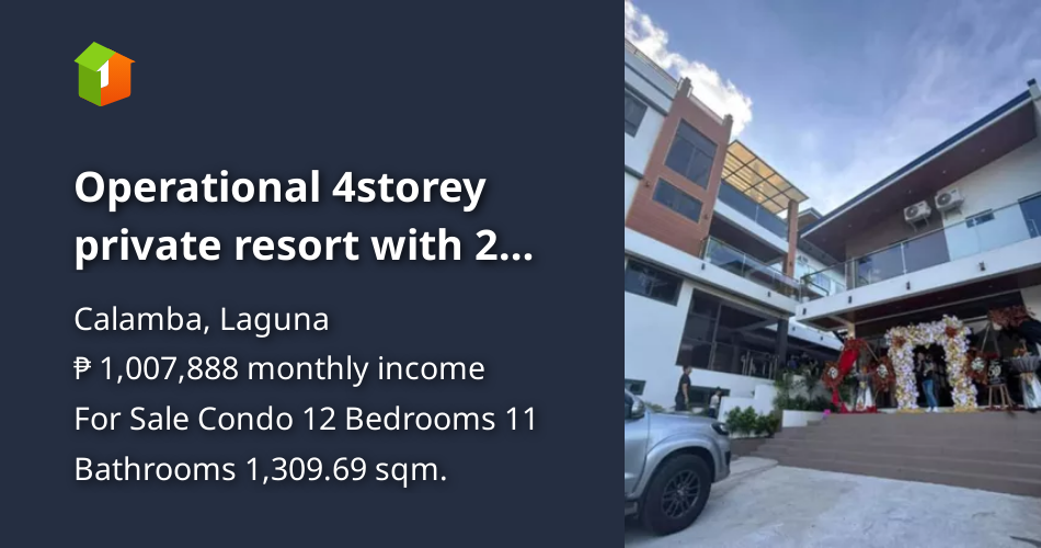 Operational 4storey private resort with 2 storey event place for sale ...