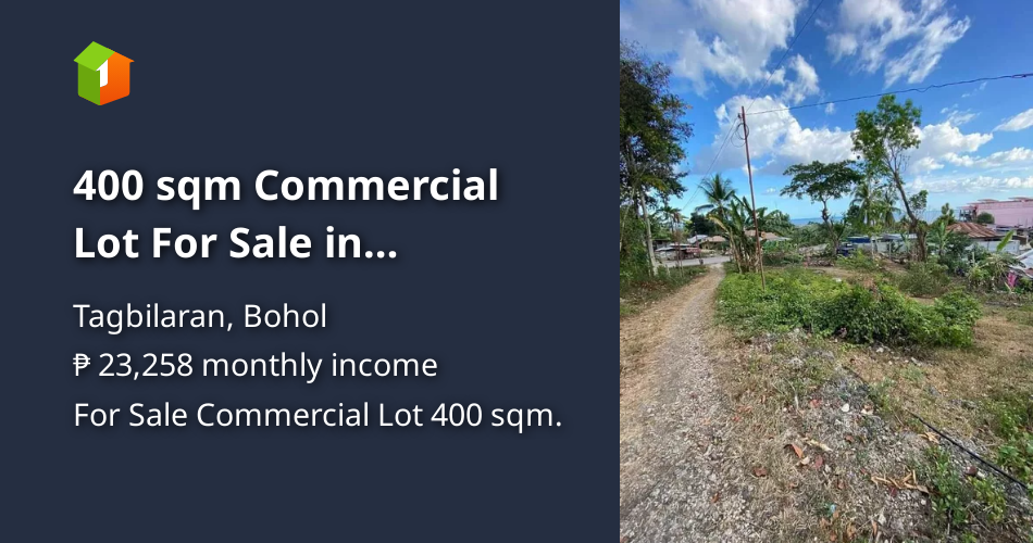 400 sqm Commercial Lot For Sale in Tagbilaran Bohol [Lots 🚜] (April ...