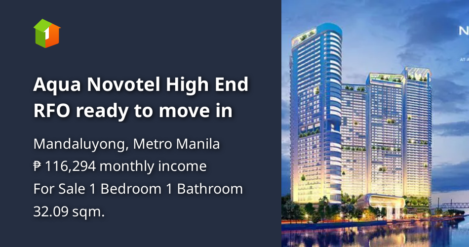Aqua Novotel High End RFO ready to move in [Condos 🏙️] (March 2021) in ...