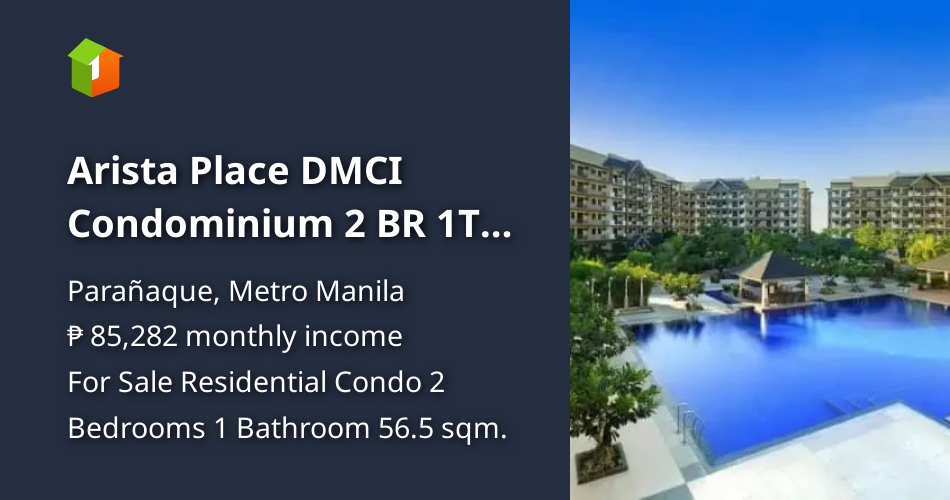 Arista Place DMCI Condominium 2 BR 1T with drying cage [Condos 🏙️ ...