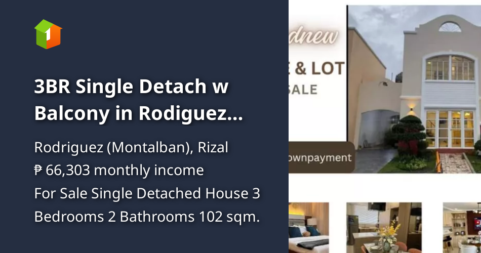 3BR Single Detach w Balcony in Rodiguez Rizal [Houses and Lots 🏘️] (July 2024) in Rodriguez ...
