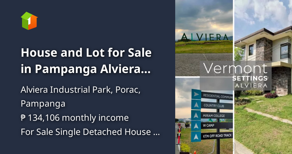House and Lot for Sale in Pampanga Alviera Vermont Setting [Houses and ...