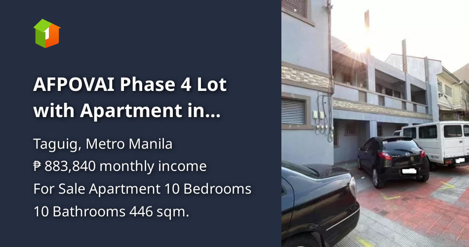 AFPOVAI Phase 4 Lot with Apartment in Taguig, Metro Manila [Condos 🏙️ ...