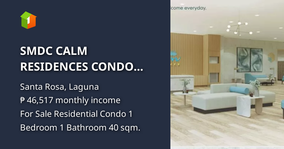 SMDC CALM RESIDENCES CONDO FOR SALE [Condos 🏙️] (June 2022) in Santa ...