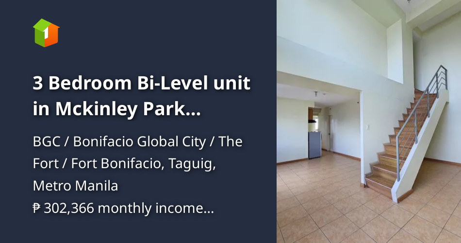 3 Bedroom Bi-Level unit in Mckinley Park Residences BGC [Condos 🏙️ ...