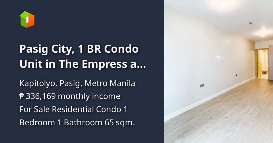Pasig City, 1 BR Condo Unit in The Empress at Capitol Common Rent to ...