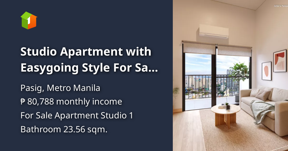 Studio Apartment with Easygoing Style For Sale at Lykke Kondo by PH1 World Developer in Pasig ...