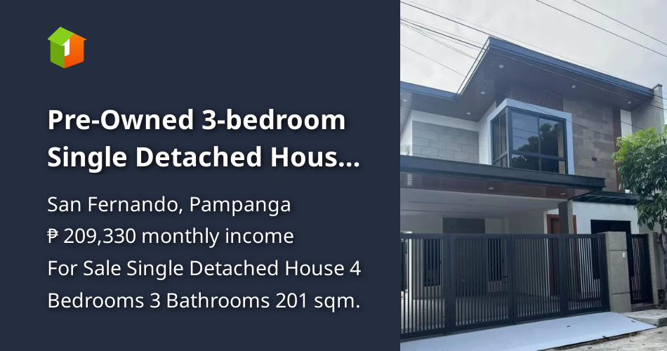 Pre-Owned 3-bedroom Single Detached House For Sale in dizon estate San ...