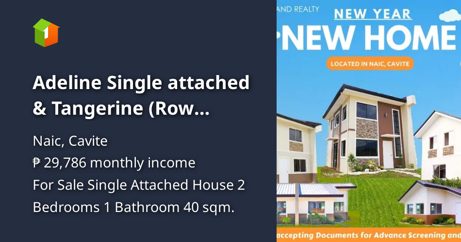 Adeline Single attached & Tangerine (Row House ) @ Naic Cavite [Houses ...