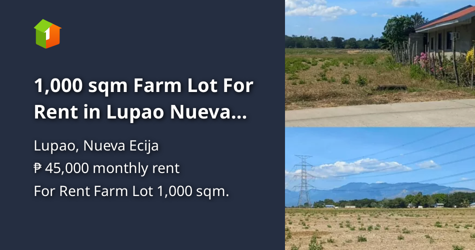 1,000 sqm Farm Lot For Rent in Lupao Nueva Ecija [Lots 🚜] (July 2025 ...