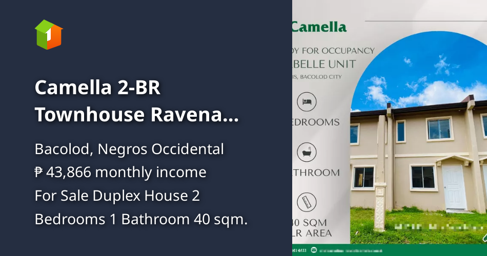 Camella 2-BR Townhouse Ravena Model| House and Lot For Sale in Bacolod ...