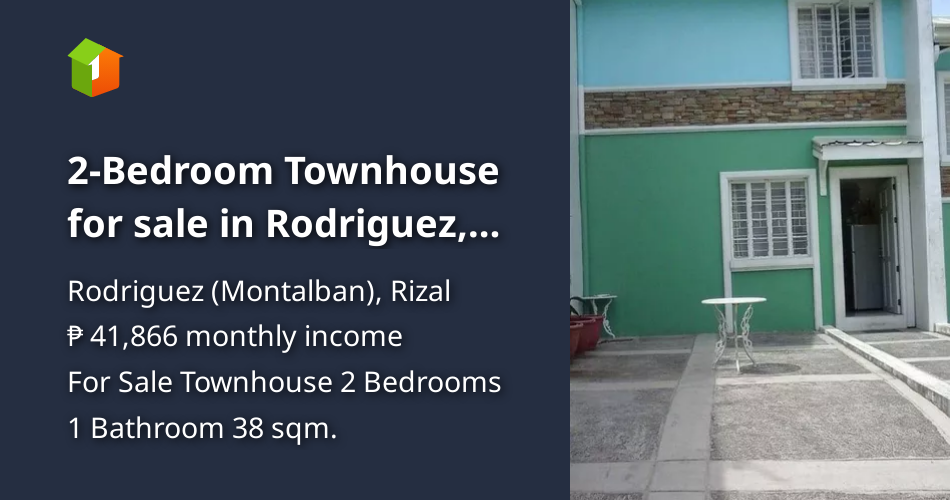 2-Bedroom Townhouse for sale in Rodriguez, Rizal Near Quezon City ...