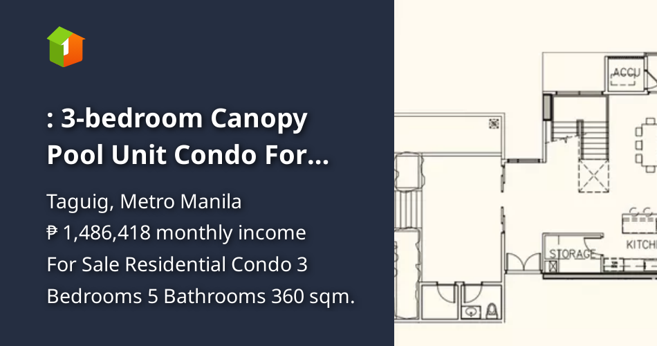: 3-bedroom Canopy Pool Unit Condo For Sale in Arbor Lanes Arca South ...