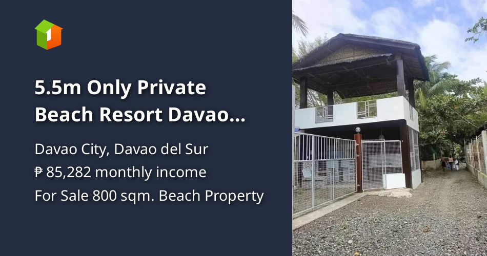 5.5m Only Private Beach Resort Davao city [Beach Properties 🏖️] (April ...