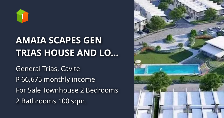 AMAIA SCAPES GEN TRIAS HOUSE AND LOT FOR SALE READY FOR OCCUPANCY ...