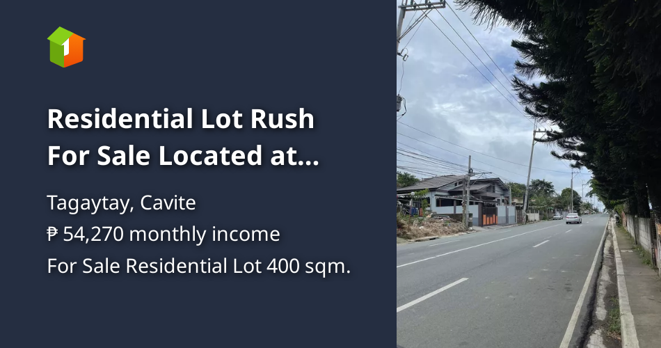 Residential Lot Rush For Sale Located at Barangay Salaban, Amadeo ...