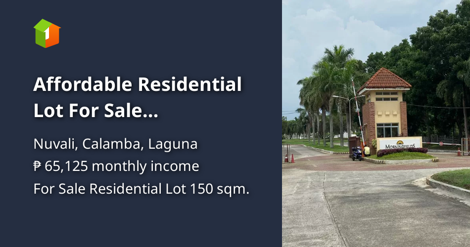 Affordable Residential Lot For Sale Morningfields Canlubang near Nuvali ...
