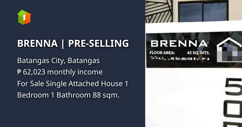 BRENNA | PRE-SELLING [Houses and Lots 🏘️] (October 2024) in Batangas City, Batangas for sale