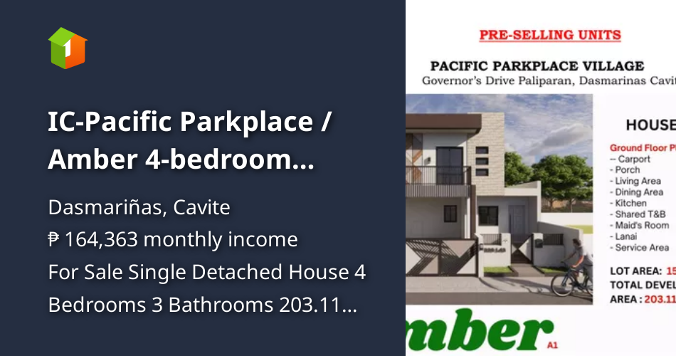 IC-Pacific Parkplace / Amber 4-bedroom Single Detached House & Lot For ...