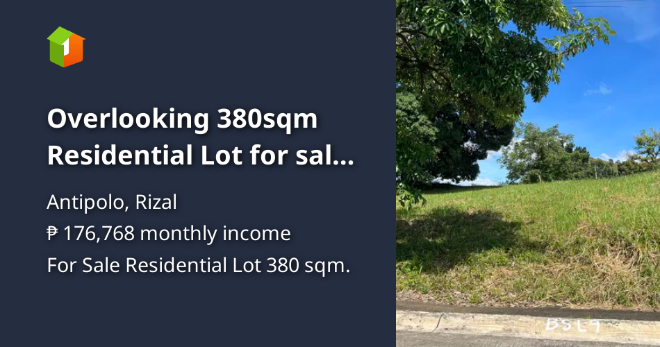 Overlooking 380sqm Residential Lot for sale in Havila Antipolo Rizal ...