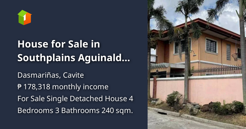 House for Sale in Southplains Aguinaldo Highway Dasmarinas Cavite ...