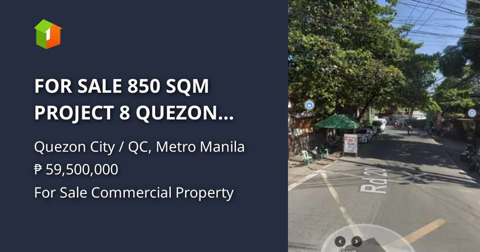 FOR SALE 850 SQM PROJECT 8 QUEZON CITY MENDEZ ROAD BOUNDERY OF ROAD 20 ...