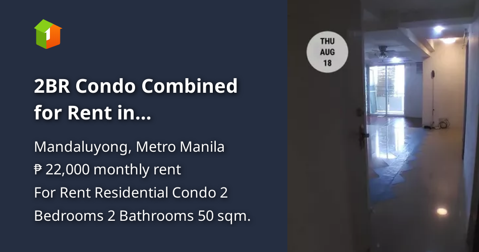 2BR Condo Combined for Rent in Mandaluyong near MRT Boni Station ...