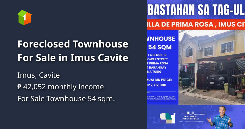 Foreclosed Townhouse For Sale in Imus Cavite [Houses and Lots 🏘️ ...