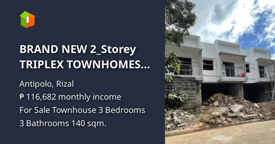 BRAND NEW 2_Storey TRIPLEX TOWNHOMES near Robinsons Mall Antipolo ...