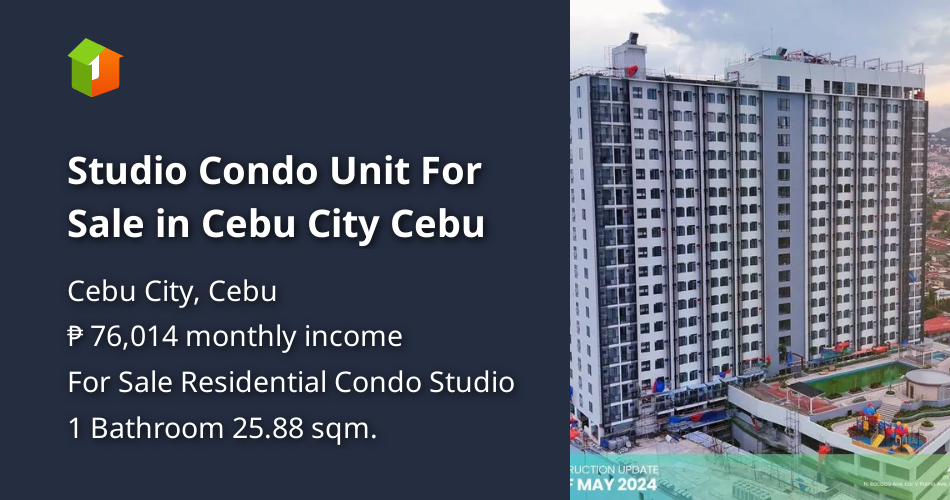 Studio Condo Unit For Sale in Cebu City Cebu [Condos 🏙️] (December 2025 ...