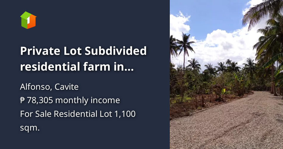 Private Lot Subdivided residential farm in Alfonso Cavite [Lots 🚜 ...