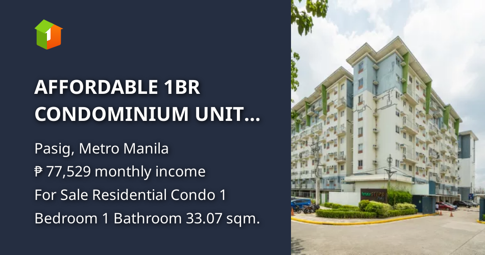 AFFORDABLE 1BR CONDOMINIUM UNIT WITH BALCONY FOR SALE IN AMAIA STEPS CLARA PASIG [Condos 🏙️ ...