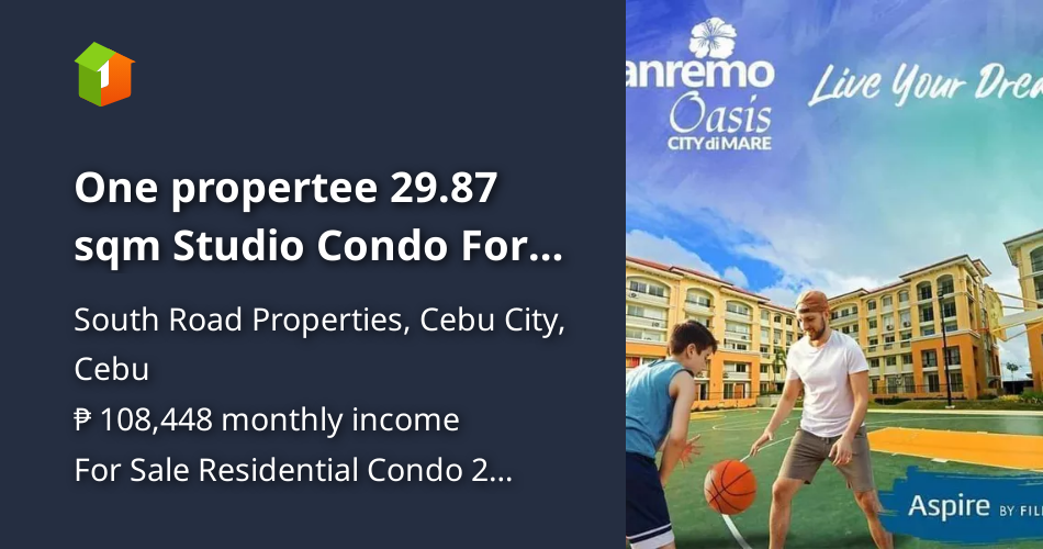 One propertee 29.87 sqm Studio Condo For Sale in South Road Properties ...