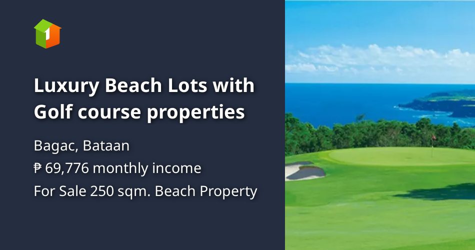 Luxury Beach Lots with Golf course properties [Beach Properties 🏖️ ...
