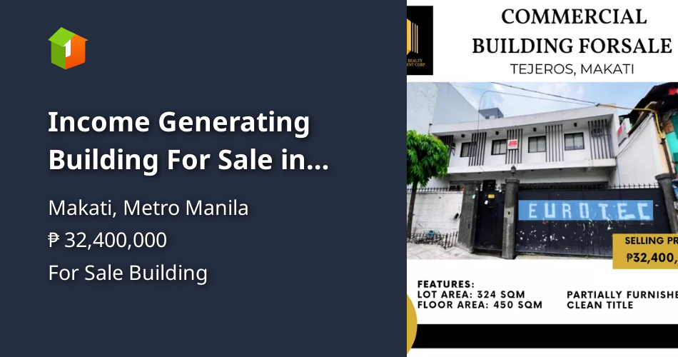 Income Generating Building For Sale in Makati [Commercial Properties 🏭 ...