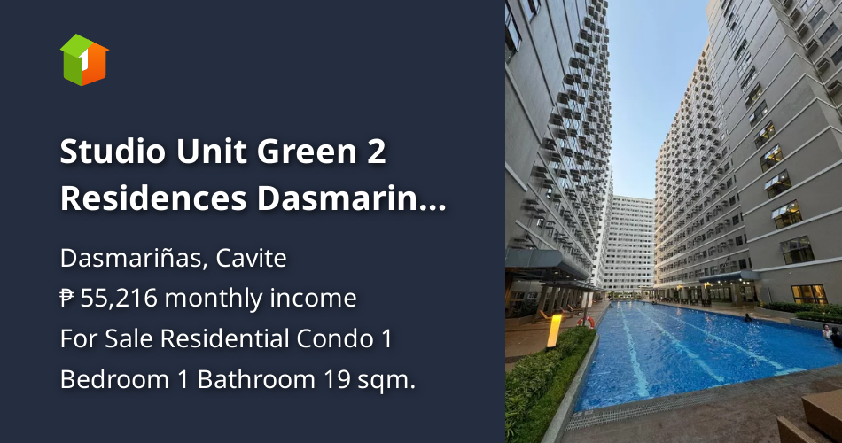 Studio Unit Green 2 Residences Dasmarinas Cavite [Condos 🏙️] (November ...