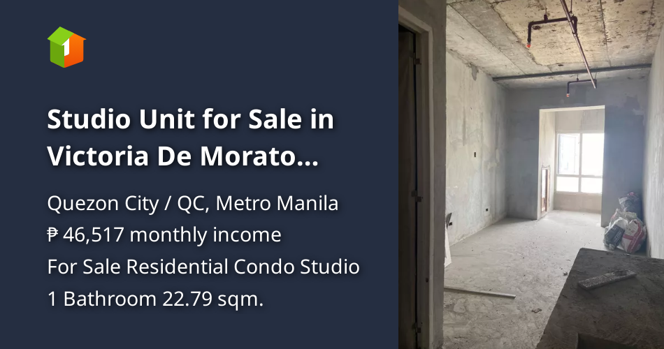 Studio Unit for Sale in Victoria De Morato South Triangle Quezon City ...