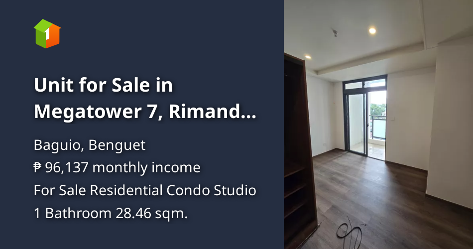Unit for Sale in Megatower 7, Rimando Road, Baguio City [Condos 🏙️ ...