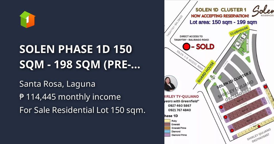 SOLEN PHASE 1D 150 SQM - 198 SQM (PRE- SELLING LOTS) [Lots 🚜] (July ...