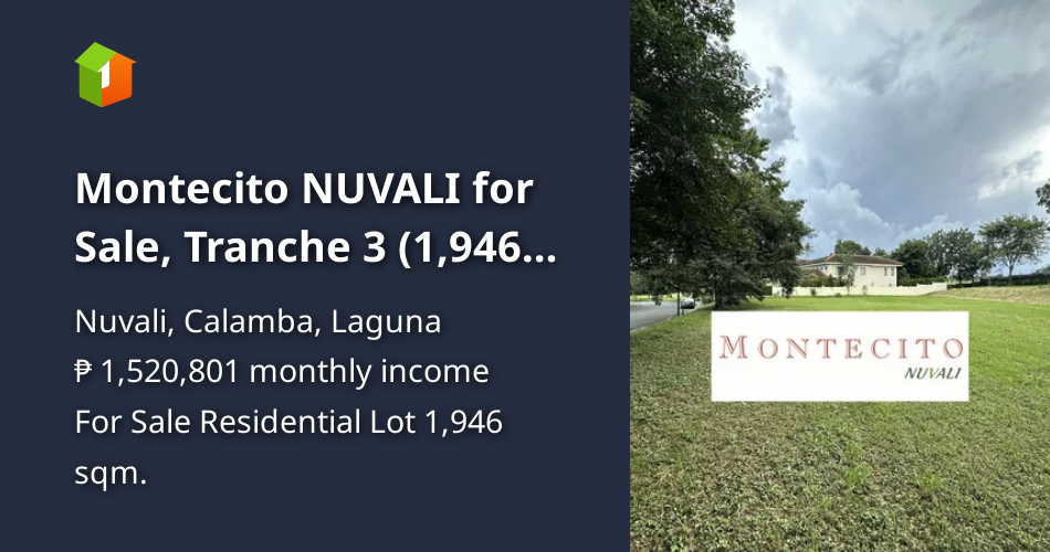 Montecito NUVALI for Sale, Tranche 3 (1,946 sqm) [Lots 🚜] (January 2025 ...